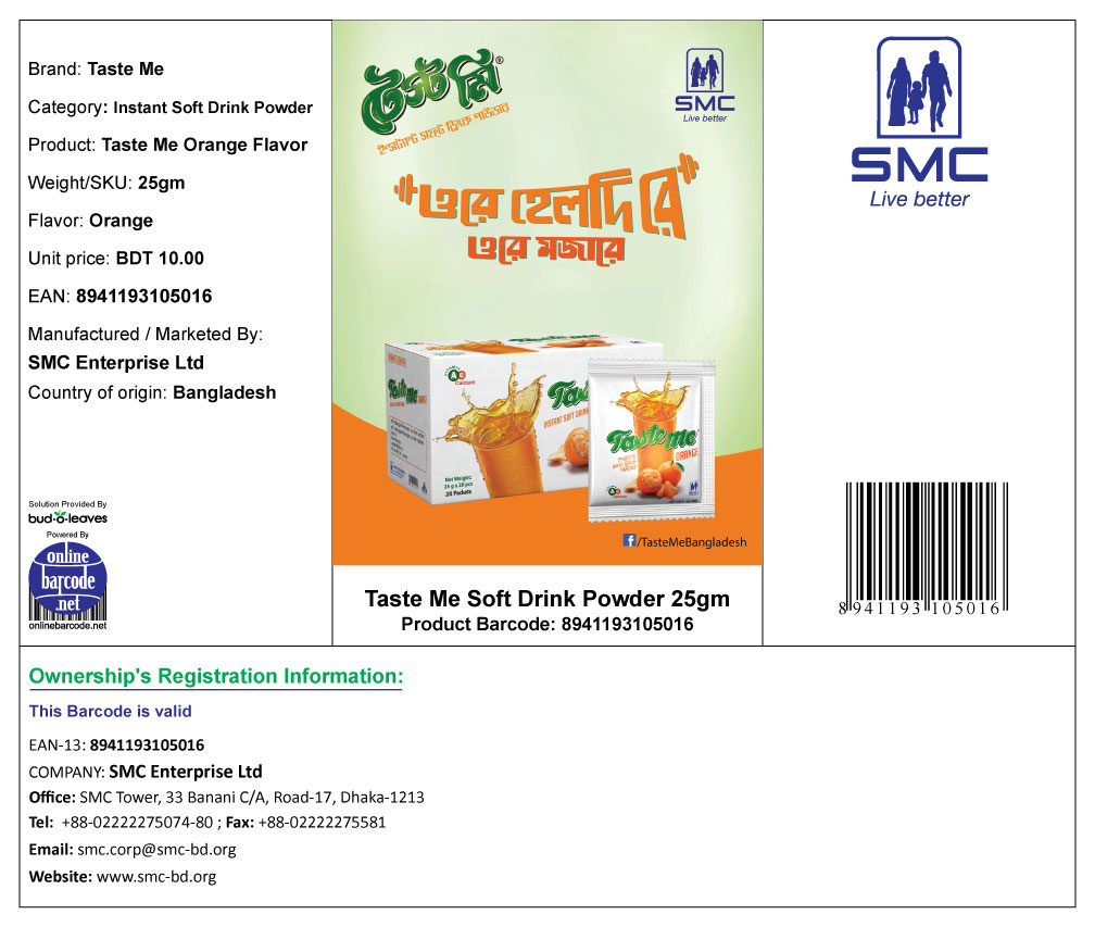 8941193105016 Orange Instant Soft Drink Powder